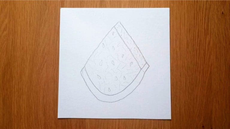 How To Draw A Watermelon Step By Step - 14 Easy Steps!