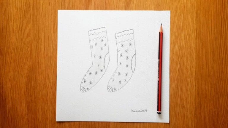 How To Draw Socks Step By Step - 7 Easy Steps!