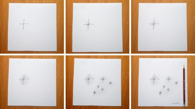 How To Draw Sparkles Step By Step - 5 Easy Steps!